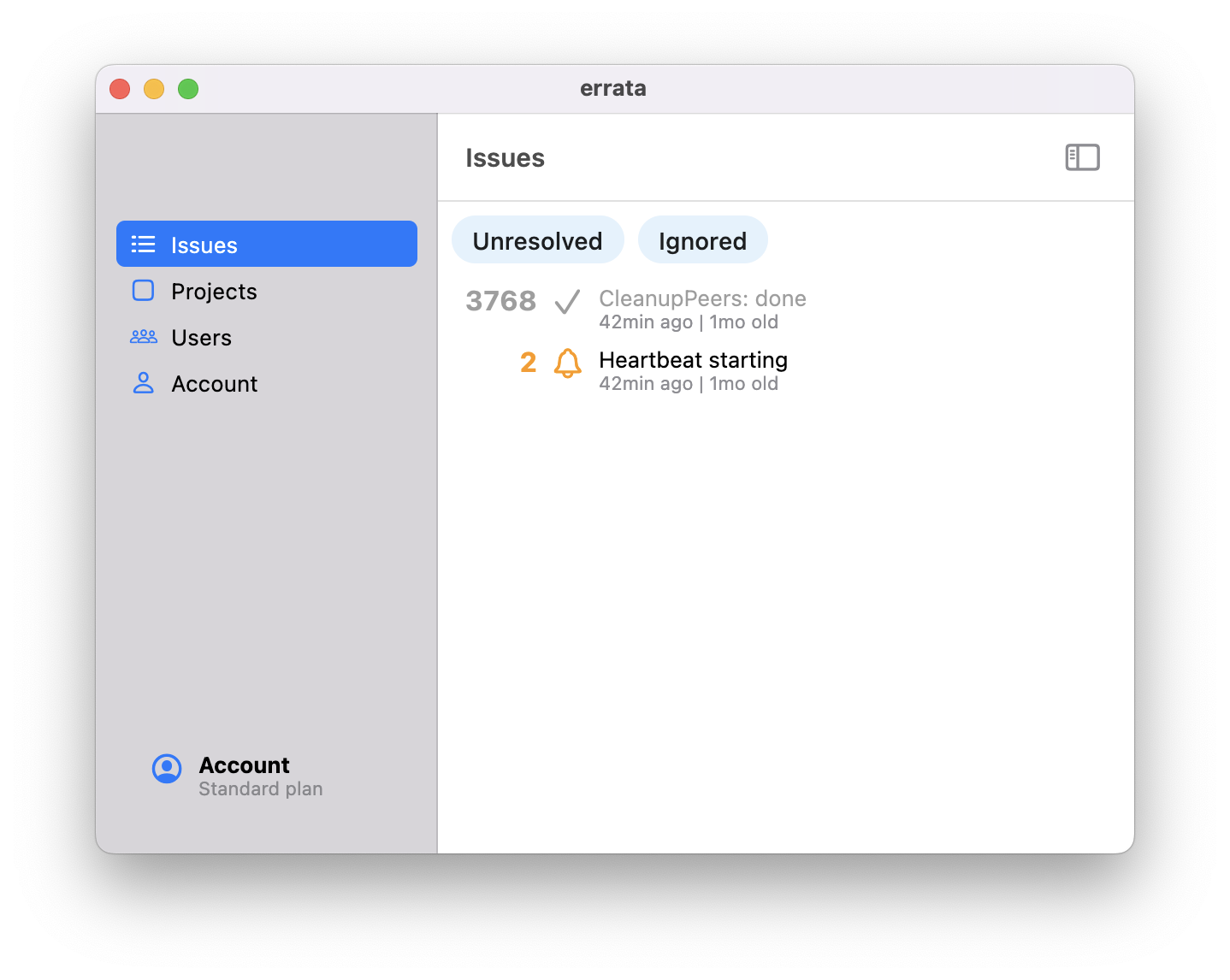 Errata | Logging made easy